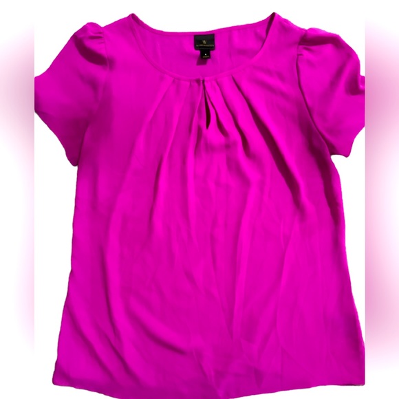 Worthington | Tops | Magenta Blouse | Poshmark
